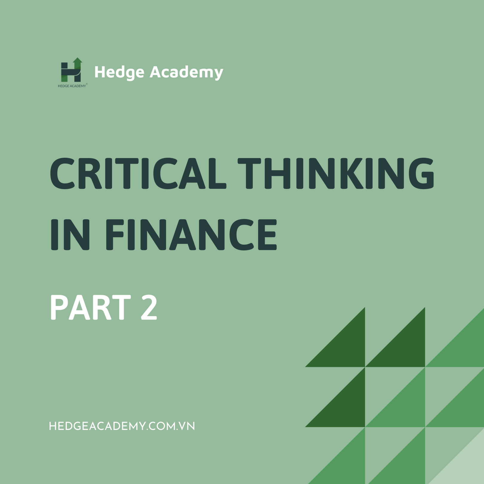 [Critical Thinking in Finance] – Hedge Academy
